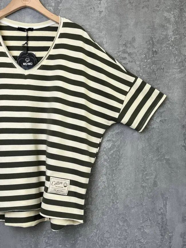 Футболка полоска Cotton 3497 :: Футболки